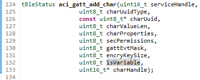 SensorTile BLE GATT Characteristic Editing - STMicroelectronics Community