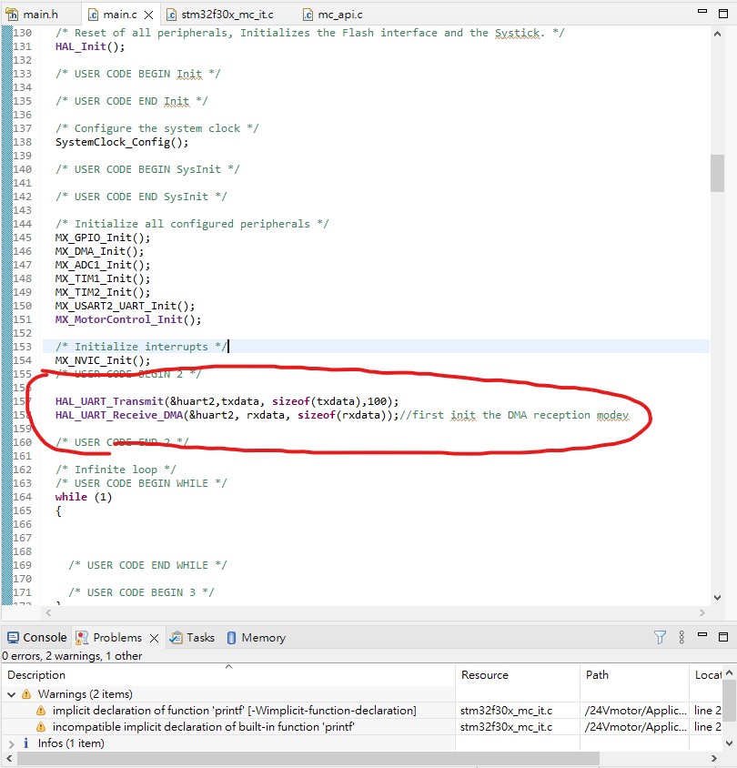 Solved Have Problem On Using Usart2 To Control Motor With Stmicroelectronics Community