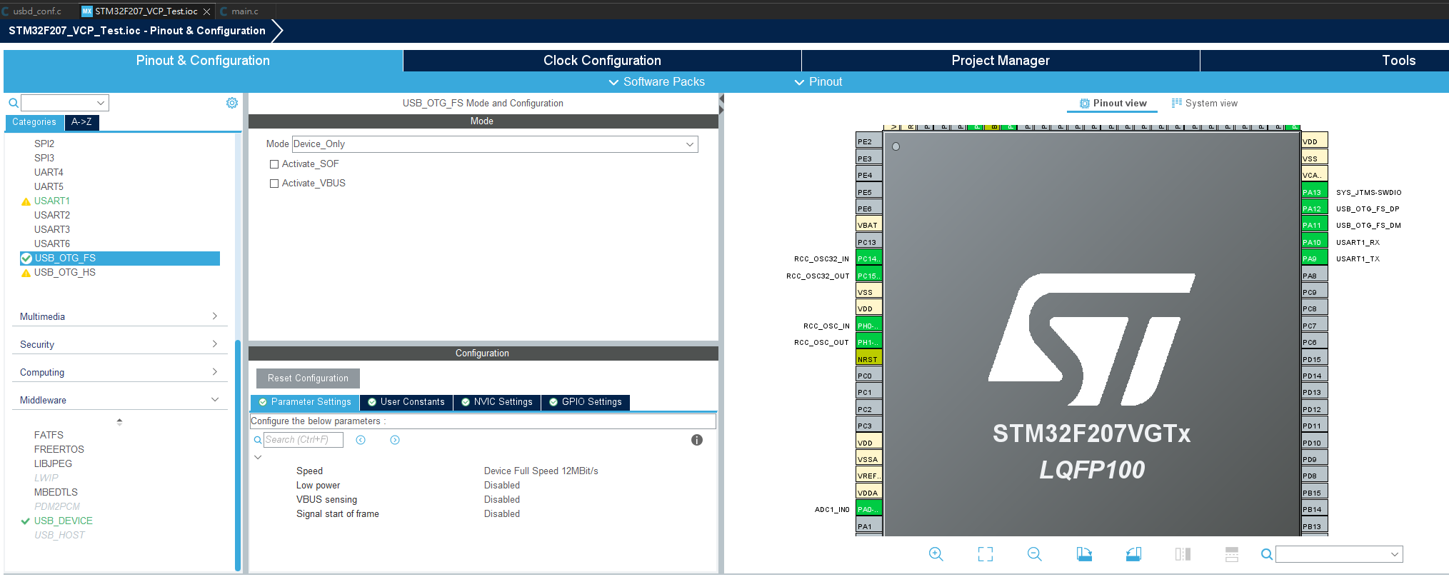 Stm32f207vgt6 Vcp Start Fail Stmicroelectronics Community