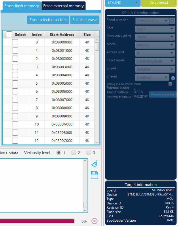 Stm32cubeprogrammer 2 13 0 Miscalculates Flash Sec Stmicroelectronics Community