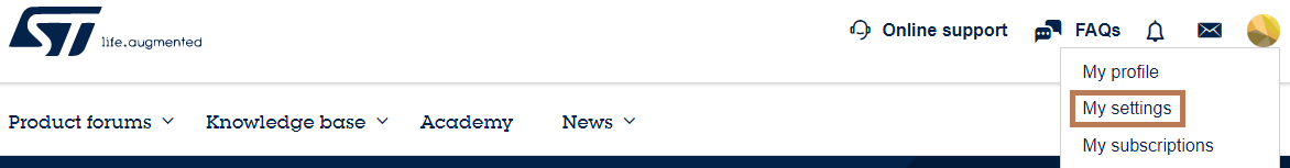 How to set up your profile - STMicroelectronics Community