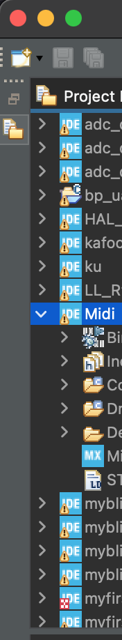 All IDE projects show a yellow warning icon after ...