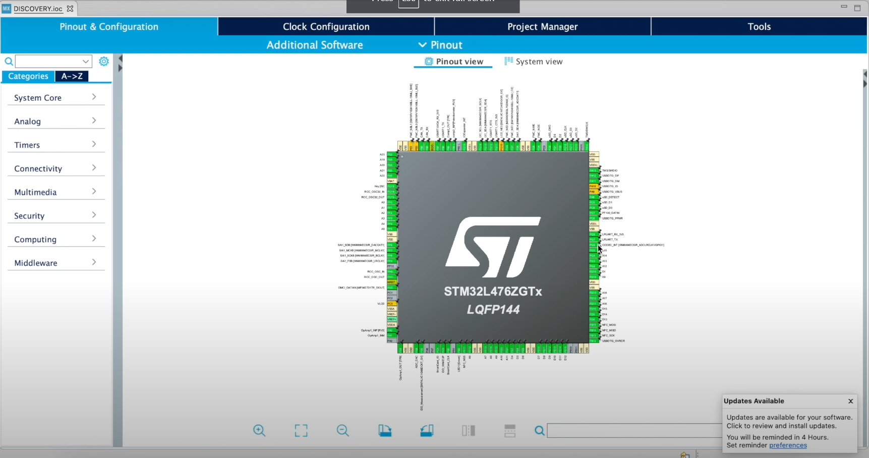 Solved Not Able To Configure Pin For Stm32l432kcu6 Stmicroelectronics Community