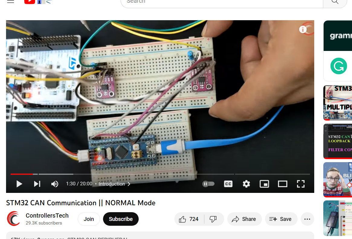 Stm32 Can Communication Normal Mode Cube Ide Prog