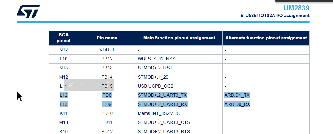 Solved Uart3 Communication Send And Receive Data In Stm32 Stmicroelectronics Community 