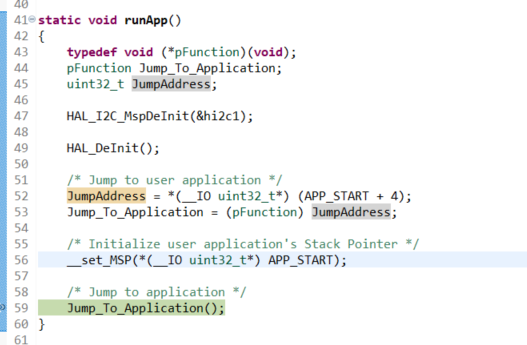 Problem with custom bootloader and STM32F042 - STMicroelectronics Community