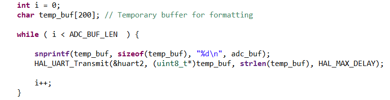 Solved: Send an array of integers over UART - STMicroelectronics Community