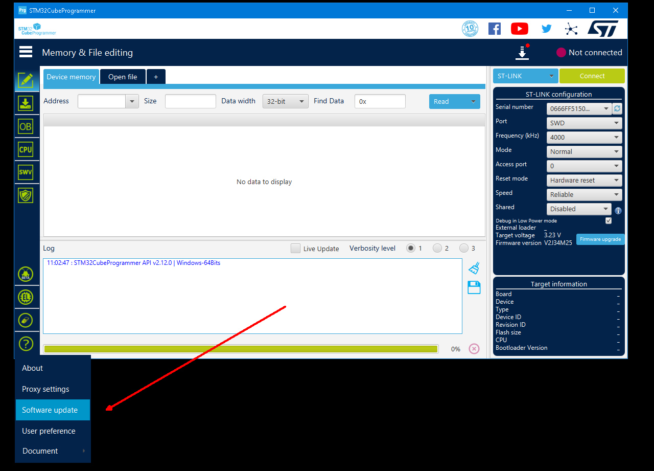 Solved Cubeprogrammer Software Update Does Not Work Stmicroelectronics Community 5901