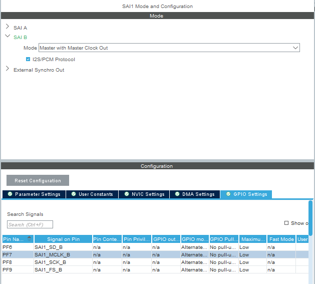 Solved Sai Configuration Of The Stm32l5xxx Board Stmicroelectronics