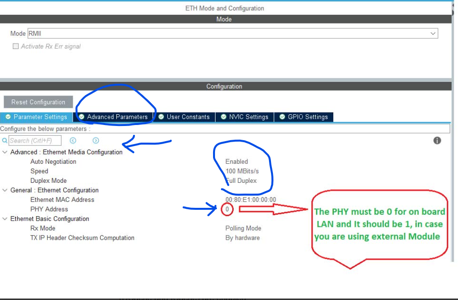missing icons in ethernet configuration part of cu... - STMicroelectronics Community