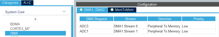 Solved: ADC1 and/or ADC2 are able to use DMA for STM32H723... - STMicroelectronics Community