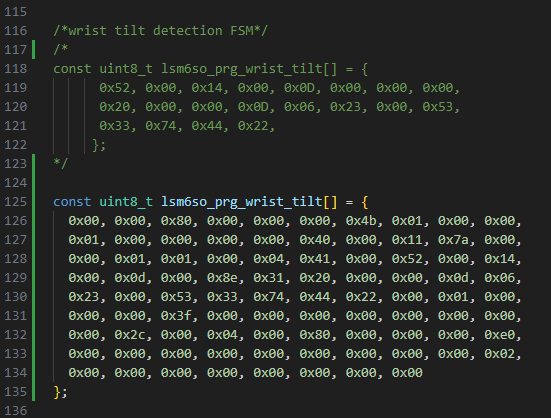 Solved: IMU LSM6DSO FSM Settings - STMicroelectronics Community