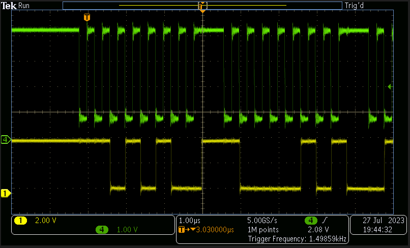 Solved Stm32h7 Synchronous Usart Receiving Problem With D Stmicroelectronics Community 
