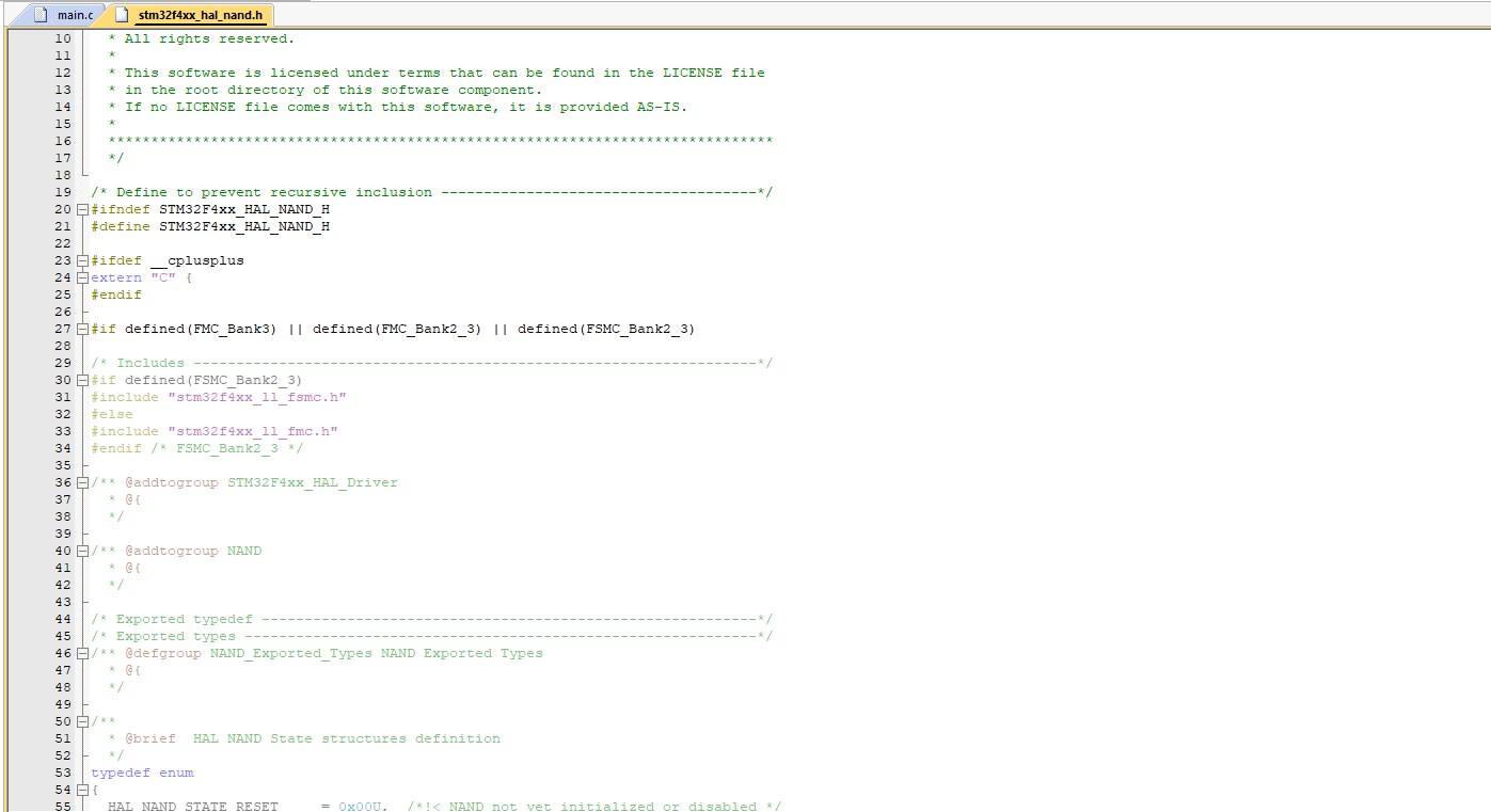 Include nand library - STMicroelectronics Community