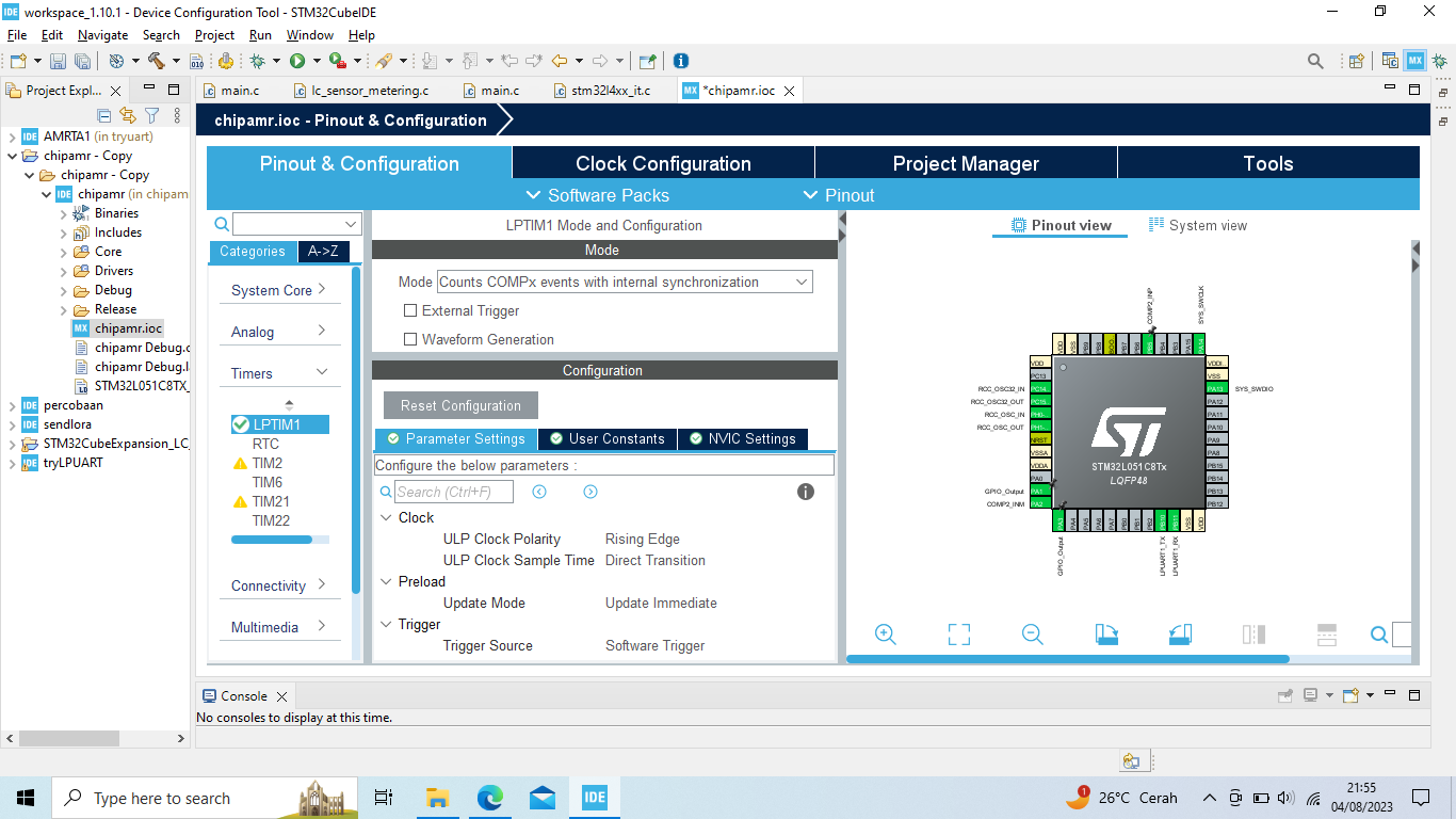 Lptim Does Not Count Pulses From The Comp Output Stmicroelectronics Community