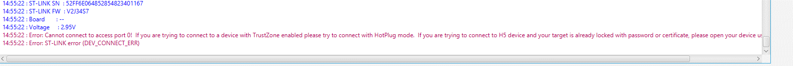 How to regress from RDP level 2 to RDP level 0 on ... - STMicroelectronics Community