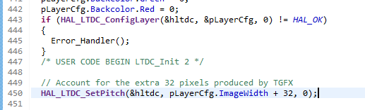 Solved Touchgfx Lined Output On Rgb Display Stmicroelectronics Community 