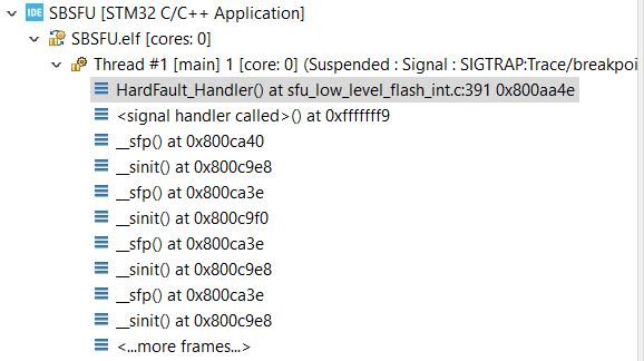 Solved: SBSFU | STM32F756ZGTx | Issue with running a port ... Solved: SBSFU | STM32F756ZGTx | Issue with running a port ...