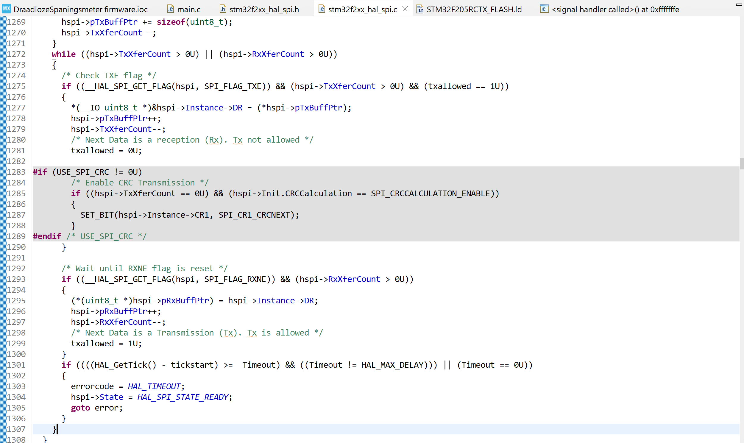 Solved Spi Debugging Stops After Around 125 Bytes Being S