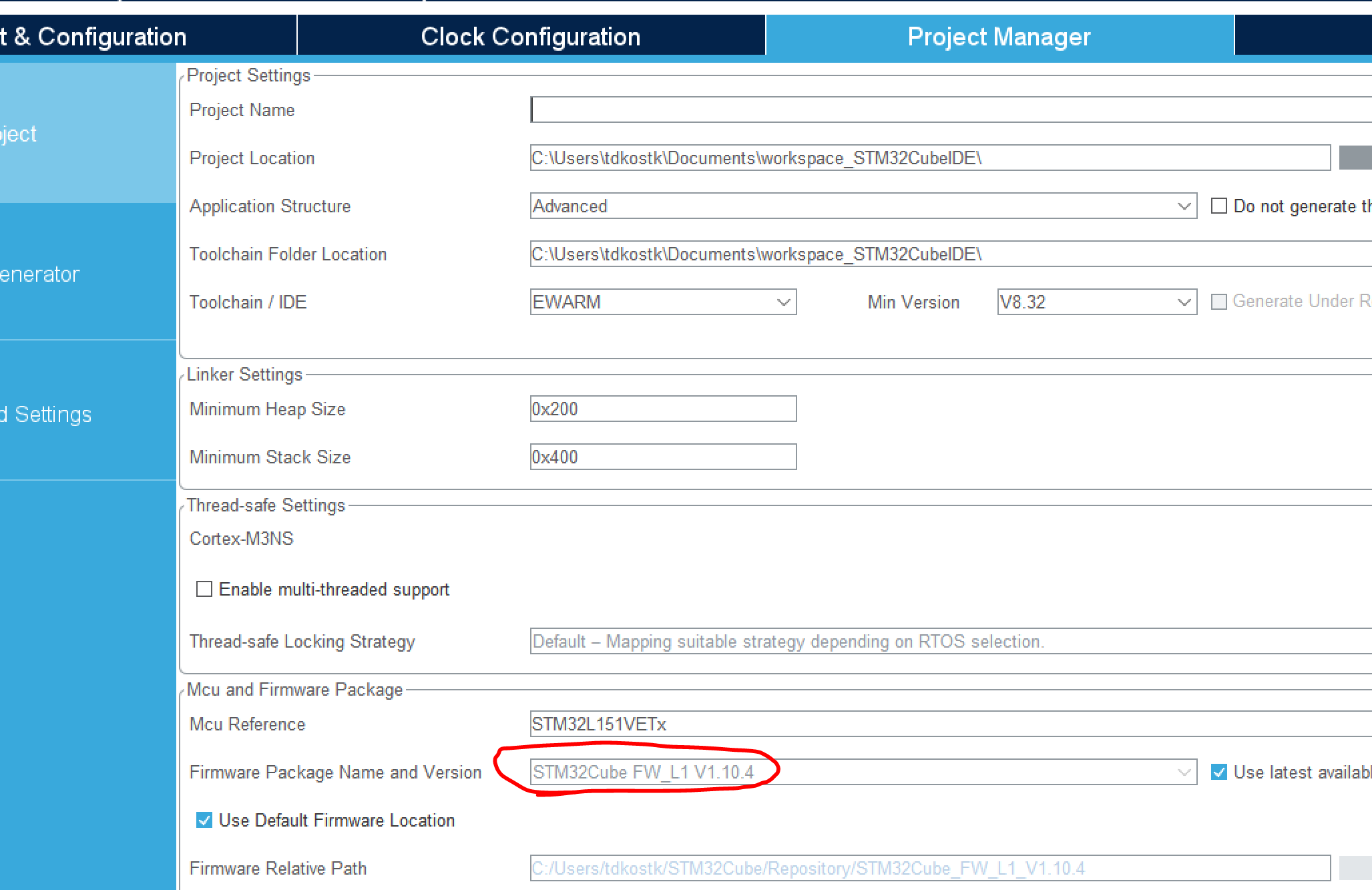 Errror While Generating The Code With Stcube Ide Stmicroelectronics Community
