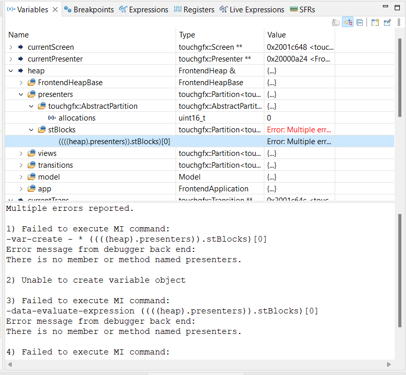 Heap Screen Storage Issue Stmicroelectronics Community 