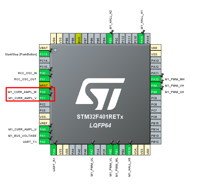 Solved: MCSDK 6.1.1 - Trouble changing default pins - STMicroelectronics Community