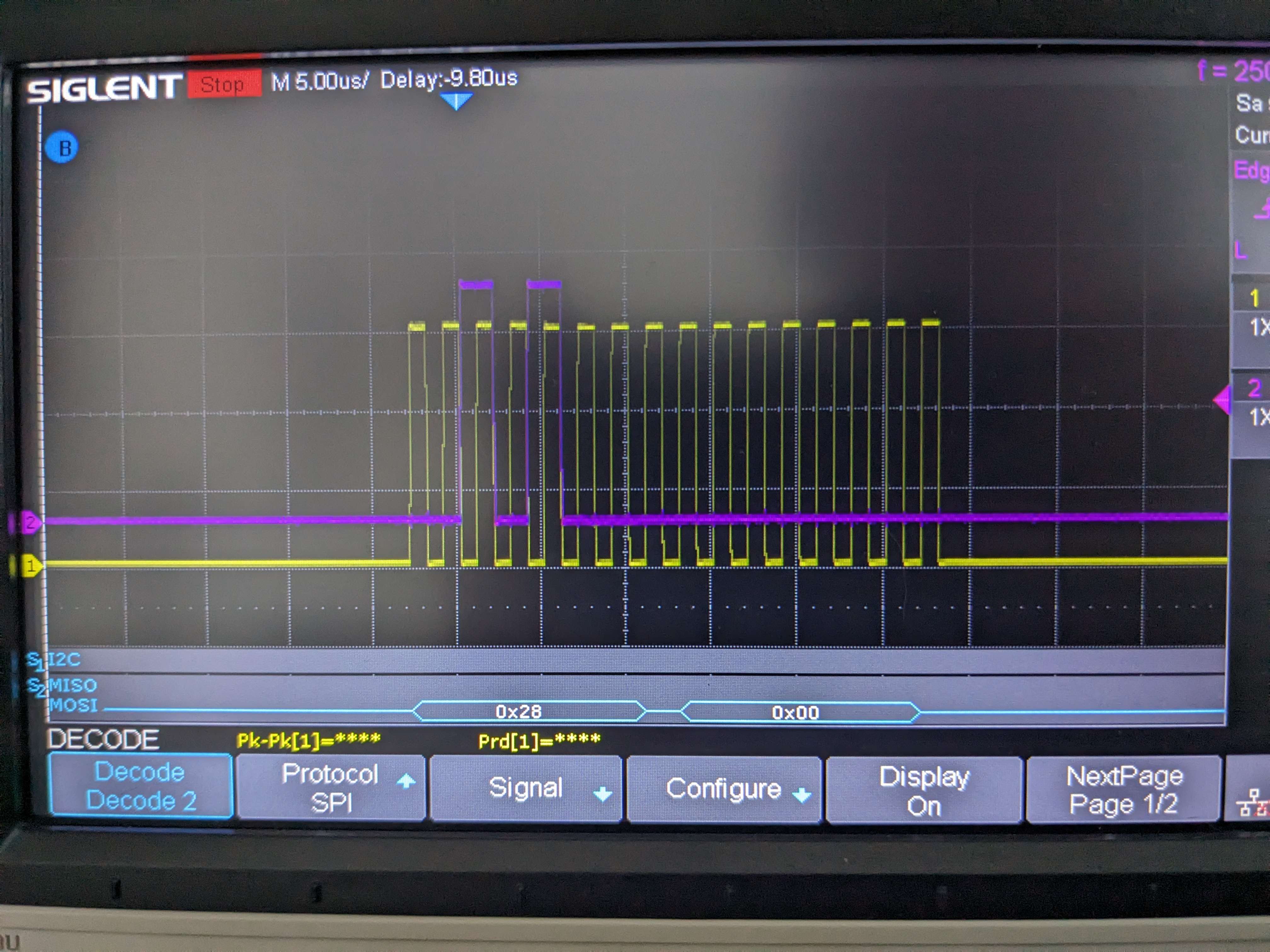 Solved: SPI CLK sends out 16 cycles when it should send 8 ... - STMicroelectronics Community