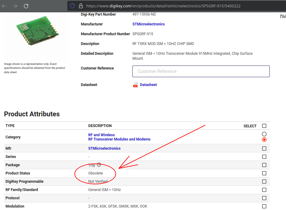 SPSGRF-915 Different Marking questions - STMicroelectronics Community