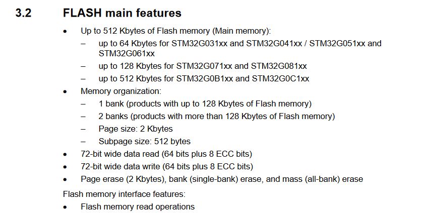 How to use flash memory as a EEPROM in STM32G071CB... - STMicroelectronics Community