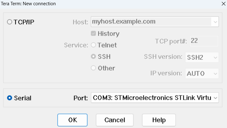 Solved: Issue with terminal output at putty with simple He... - STMicroelectronics Community