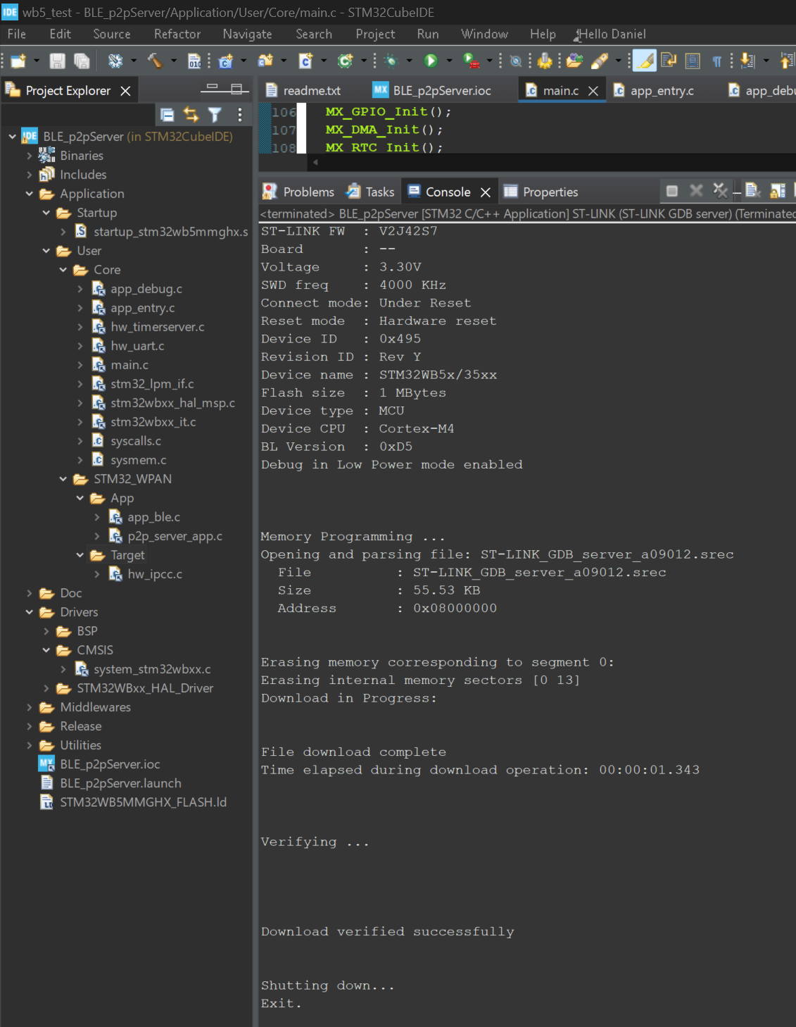 Stm32wb5mmg Ble Connection Problem Stmicroelectronics Community
