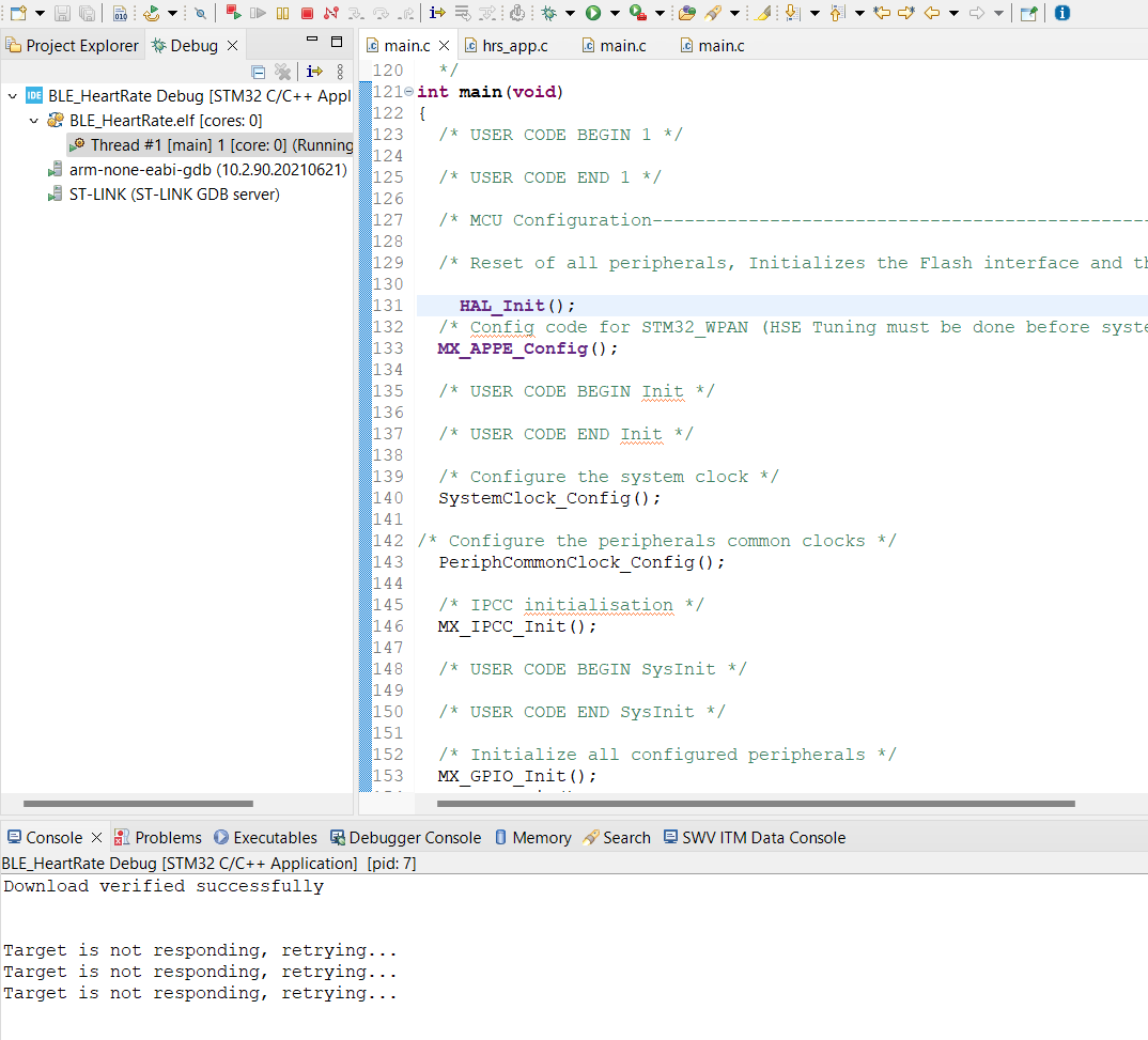 Live Debugging Issue Stmicroelectronics Community 