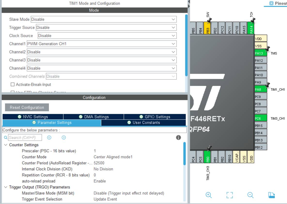Stm32f446 How To Use Cubemx To Config Tim2 In Pwm Stmicroelectronics Community