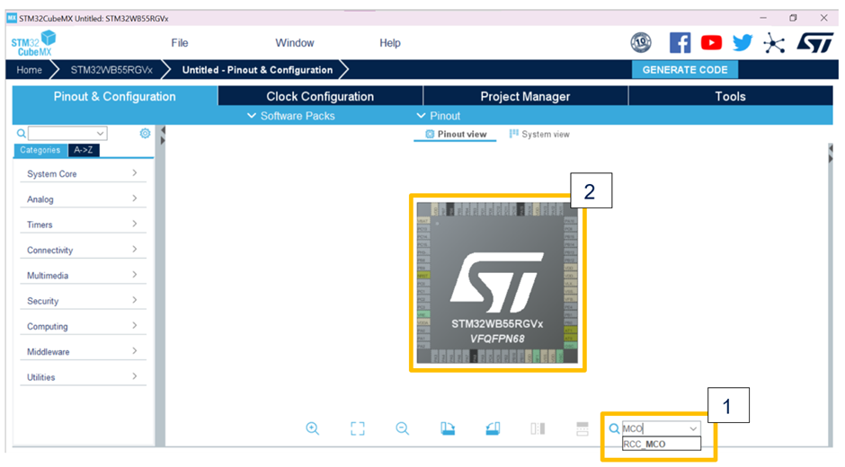 How Can I Output A Clock Signal To The Stm32 S Mco Stmicroelectronics Community