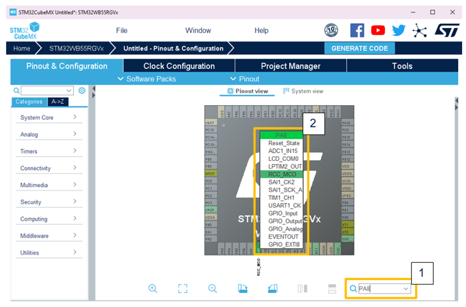 How can I output a clock signal to the STM32’s MCO... - STMicroelectronics Community