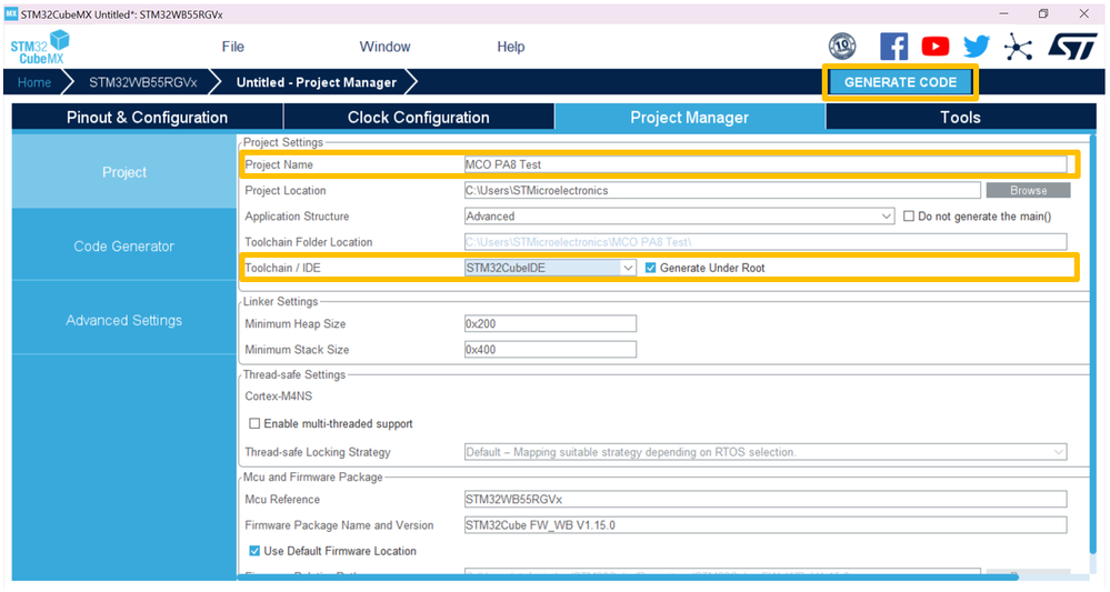How Can I Output A Clock Signal To The Stm32s Mco Stmicroelectronics Community