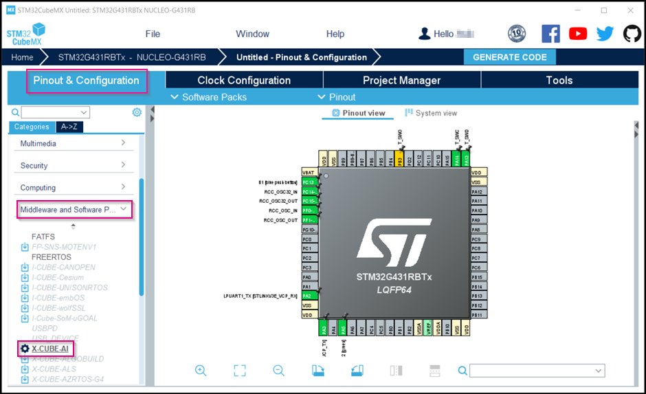 How To Install X Cube Ai Through Stm32cubemx Stmicroelectronics Community