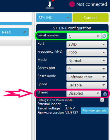 Solved: Issues with ST-Link serial number - STMicroelectronics Community