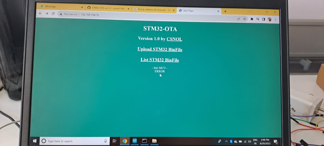 Solved Bin File Uploaded Stm32f103c8 Using Ota Over The 0316