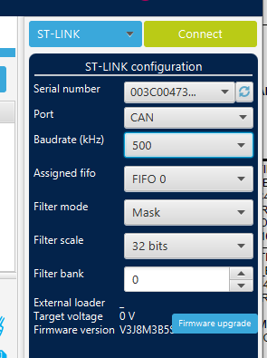 Solved: STLink V3 CANBUS bootloader over STM32CubeProgramm... - STMicroelectronics Community