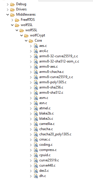 Solved: WolfSSL code not being generated completed from Cu... - STMicroelectronics Community