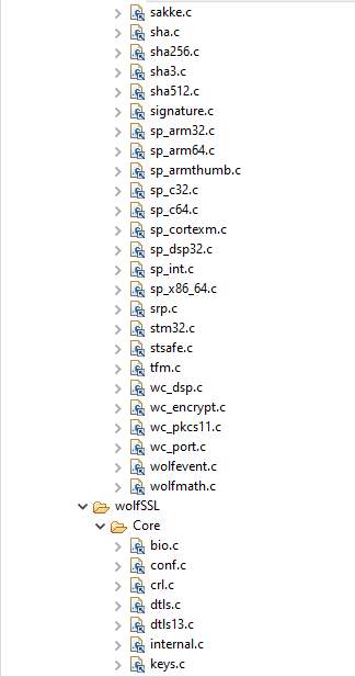 Solved: WolfSSL code not being generated completed from Cu ...