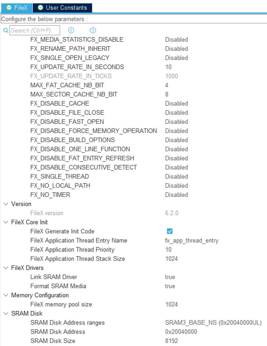 Solved How To Configure Filex Using Cubemx Stmicroelectronics Community