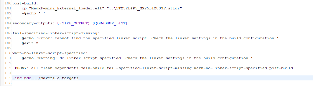 Generate External Loaderstldr Problem Cannot Stmicroelectronics Community 