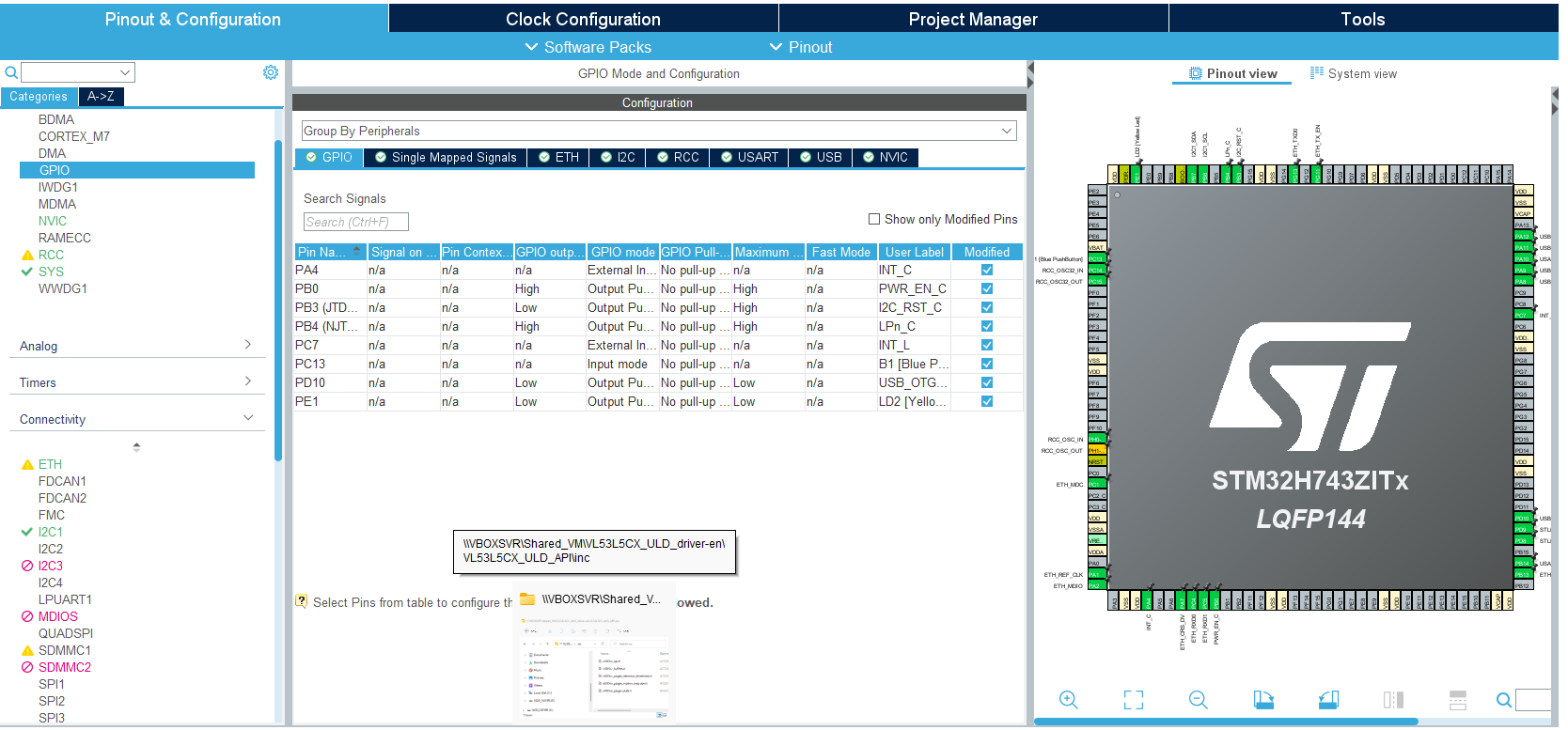 Solved: X-NUCLEO-53L5A1 with Nucleo-H743ZI2 - STMicroelectronics Community