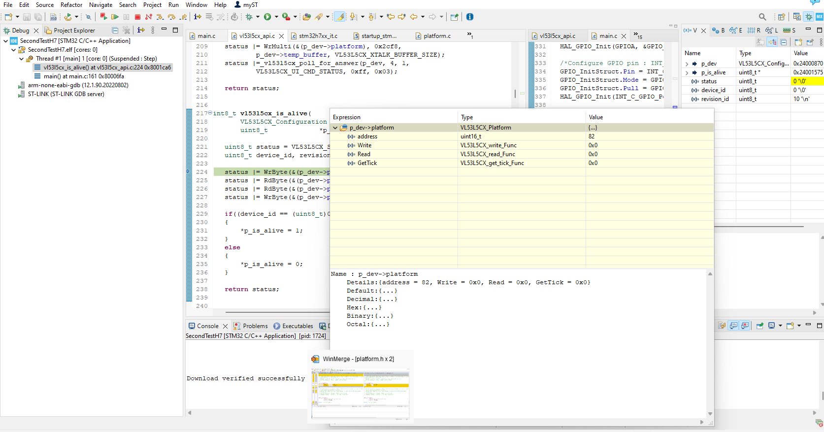 Solved: X-NUCLEO-53L5A1 with Nucleo-H743ZI2 - STMicroelectronics Community