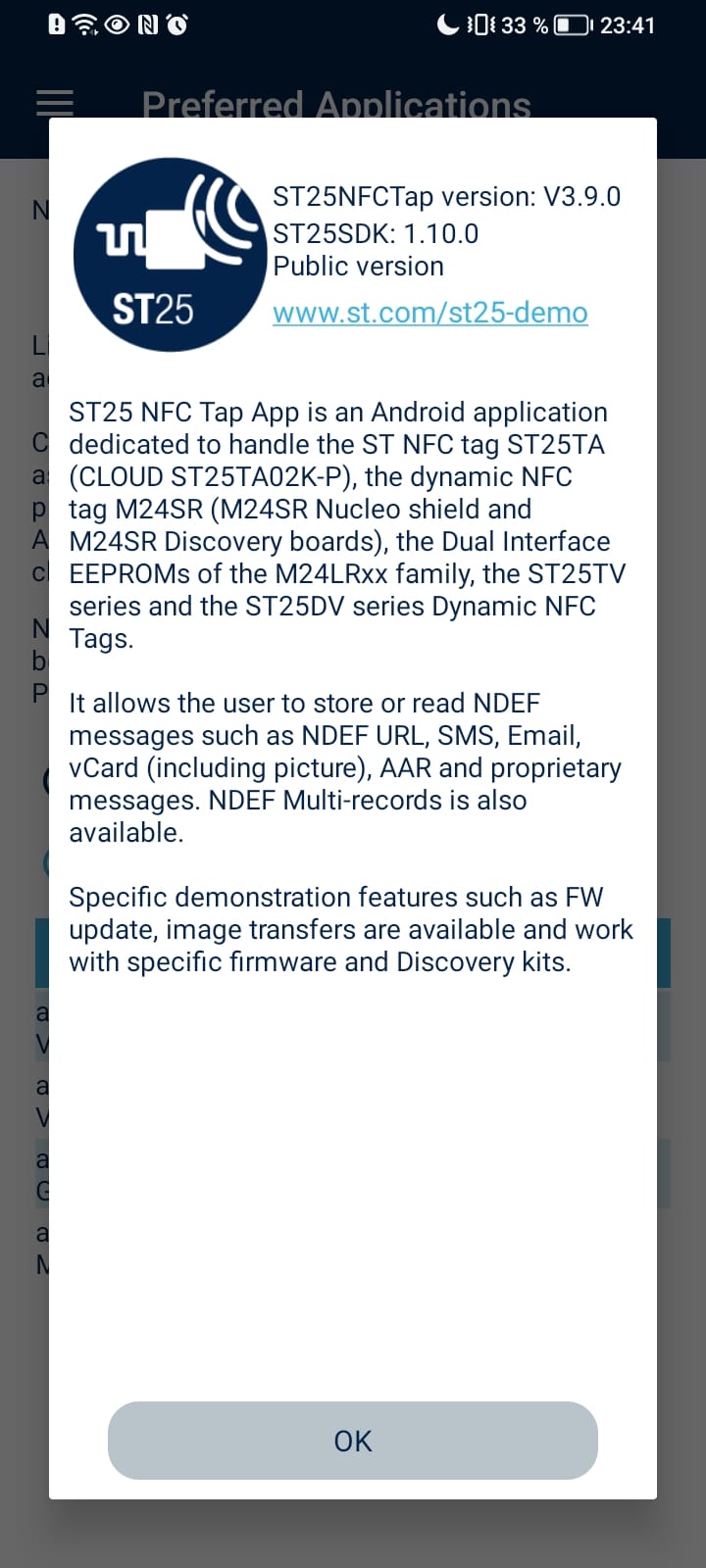 Solved: ST25 app not reading URI from NFC01A1 - STMicroelectronics Community