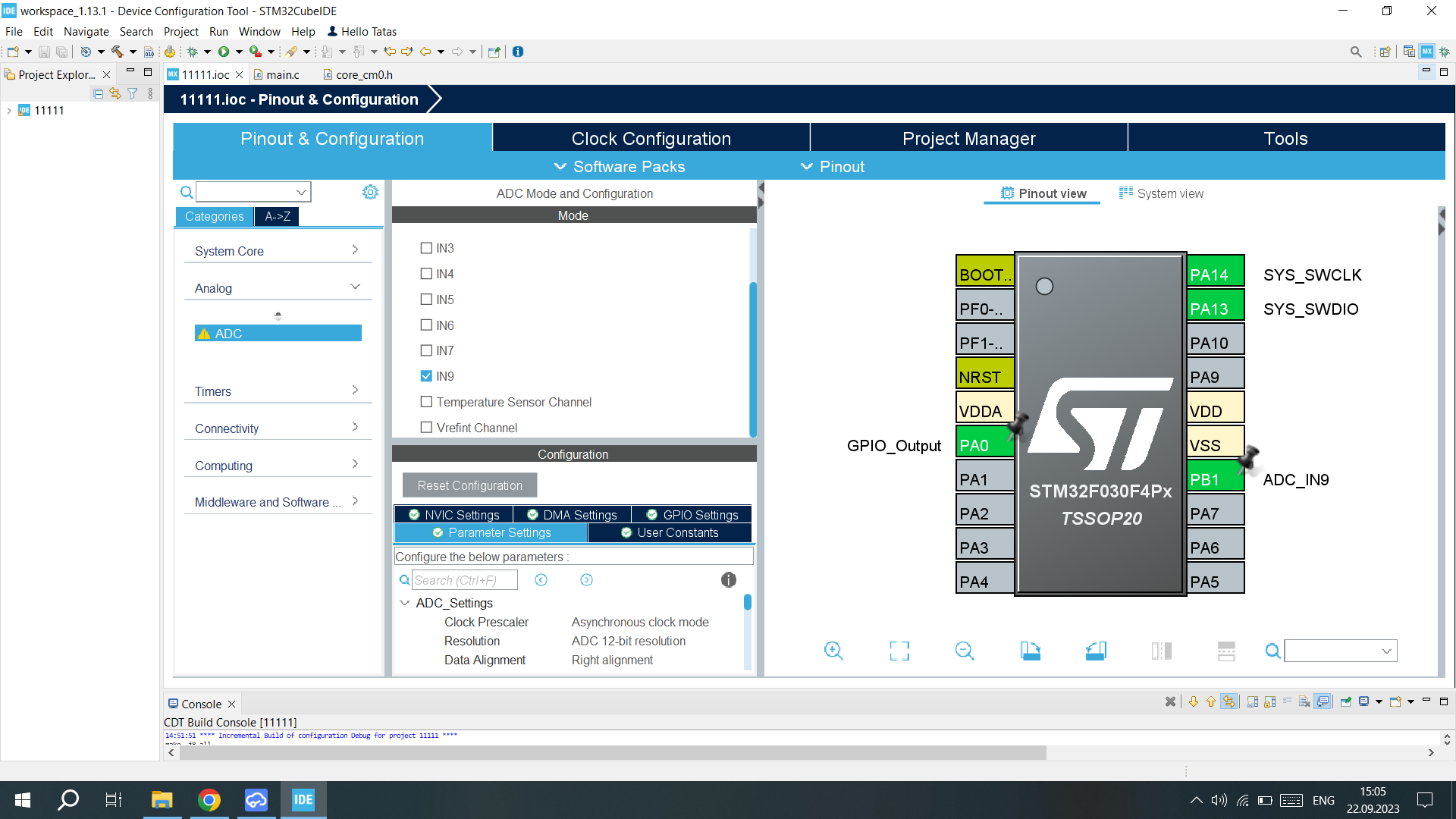 Solved: STM32F030F4P6TR + ADC - STMicroelectronics Community