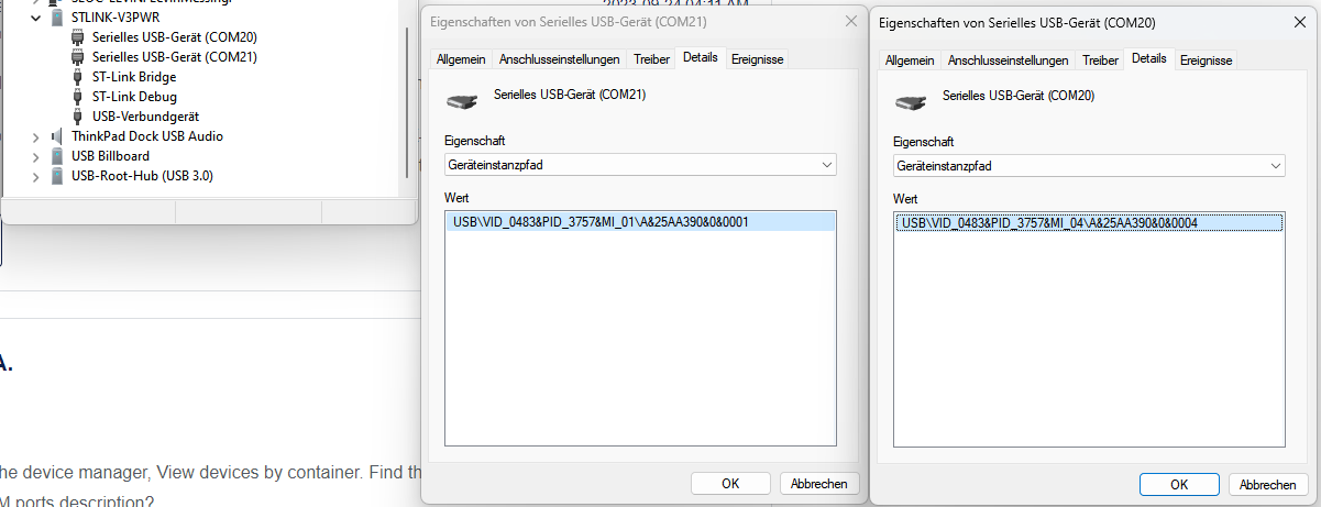 Solved Stlink V3pwr How To Identify Com Port Stmicroelectronics Community
