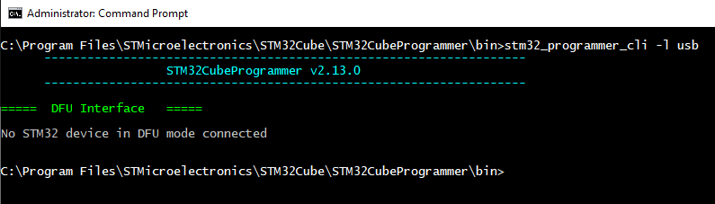 Solved: I can't make stm32_programmer_cli work. Please hel ... Solved: I can't make stm32_programmer_cli work. Please hel ...